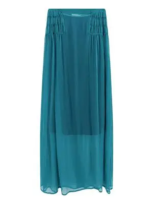 Dries Van Noten Scarlett Silk Skirt - Green
