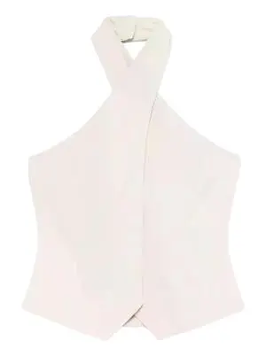 Federica Tosi Backless Button Jacket - Neutrals