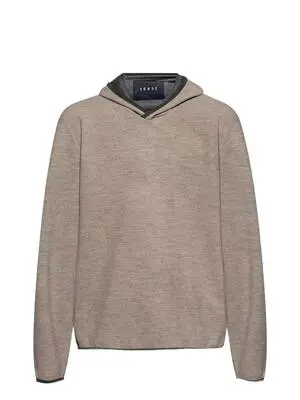 Sease Trimmed-edges Wool Hoodie - Grey