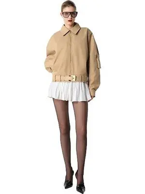 Revolve Nikki Bomber Jacket Khaki