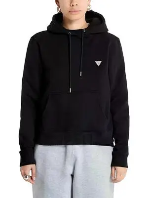 Guess Logo Patch Hoodie - Black