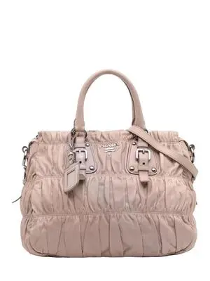 Prada Nappa Gaufre Satchel - Brown