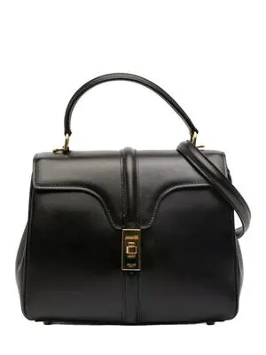 Celine 2019 Small Leather 16 Satchel - Black