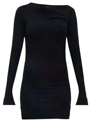ALLSAINTS Asymmetric Draped Dress - Black