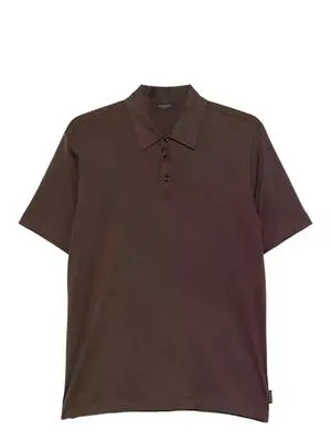 ZANONE Short-sleeve Polo Shirt - Brown