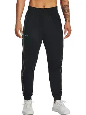 Under Armour Glitter-stripe Track Pants - Black