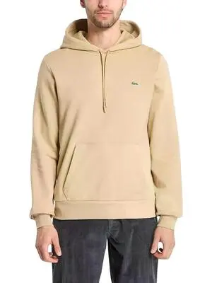 Lacoste Chest Logo Drawstring Hoodie Neutrals