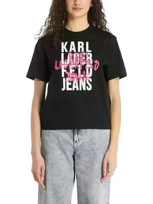 Karl Lagerfeld Logo-print T-shirt - Black