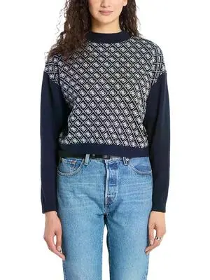 Guess Monogram Pattern Sweater - Blue