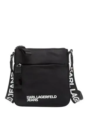 Karl Lagerfeld Small Logo-print Messenger Bag - Black