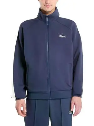 KARL KANI Side-stripe Logo-embroidered Sweatshirt - Blue