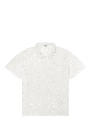 BODE Primrose Cotton-lace Shirt - Neutrals