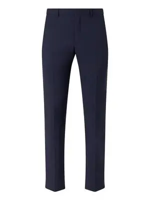 Brioni Trevi Pleated Wool-mohair Blend Trousers - Blue