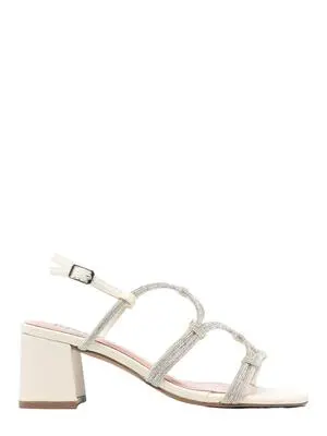 BIBI LOU Crystal-Embellished Multi-Strap Sandals Neutrals