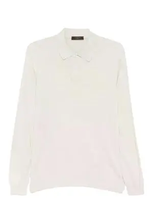 ZANONE Long-sleeve Polo Shirt Neutrals