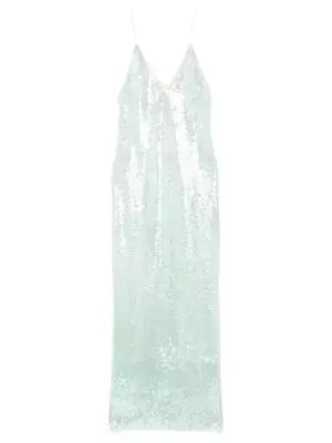 FORTE_FORTE Sequin-embellished Maxi Dress - Green
