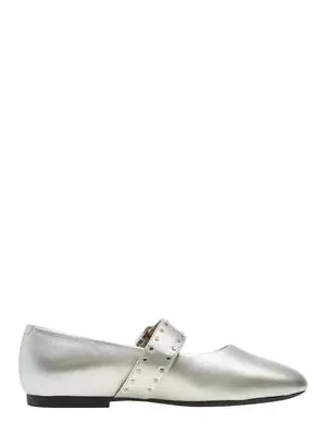 Geox Palmaria Stud-embellished Ballet Flats - Silver