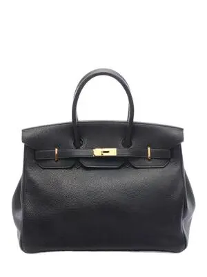 Hermès 2004 Togo Birkin Retourne 35 Handbag - Black