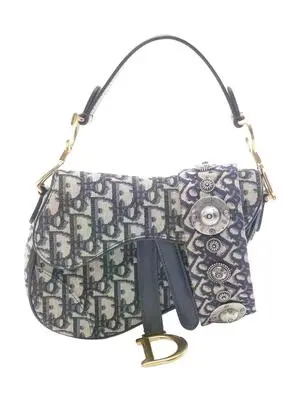 Dior 2010-2026 Mini Oblique Saddle Bag - Neutrals