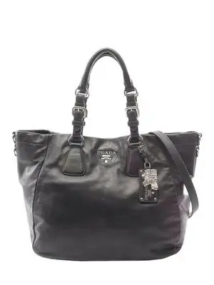Prada 2010-2026 Soft Leather Satchel - Black