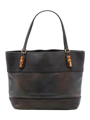 Gucci Leather Tote Bag - Brown