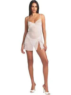 SKIMS Draped Mini Slip Dress - Ivory