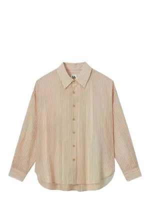B+AB Striped Long-sleeve Shirt - Neutrals