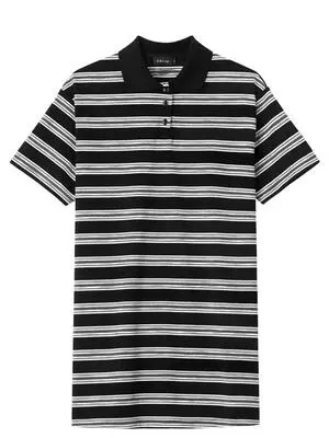 TOUT A COUP Striped-pattern Mini Dress - Black