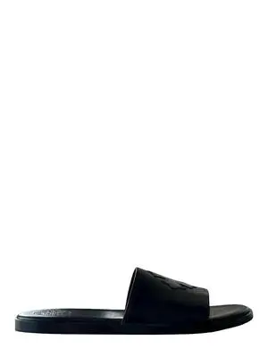 Chrome Hearts Logo-patch Leather Sandals - Black
