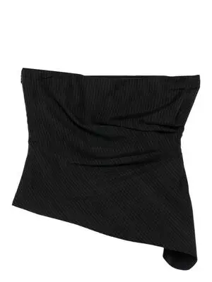 Alexander McQueen Pinstripe Asymmetric Top - Blue