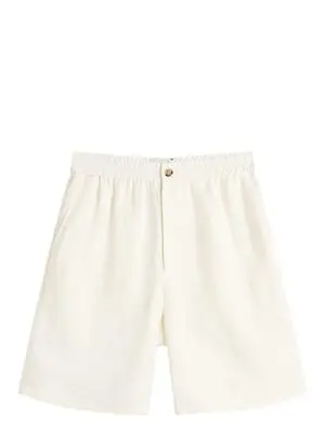 Ami Elasticated Waist Shorts - Blanc Creme