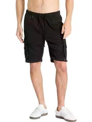 URBAN CLASSICS Drawstring Cargo Shorts - Black
