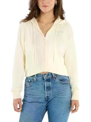 Guess Ribbed-knit Zip-up Cardigan - Neutrals