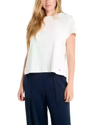 Tommy Hilfiger Button-detail T-shirt - White