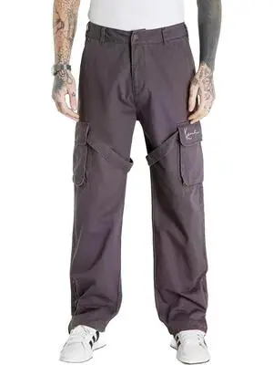 KARL KANI Strap-detail Cargo Pants - Grey