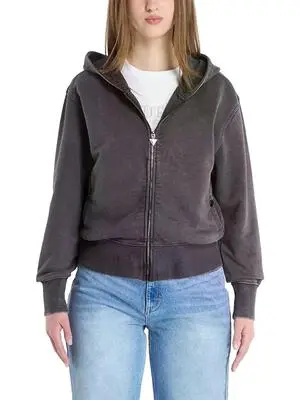 Guess Zip Hooded Jacket - Black