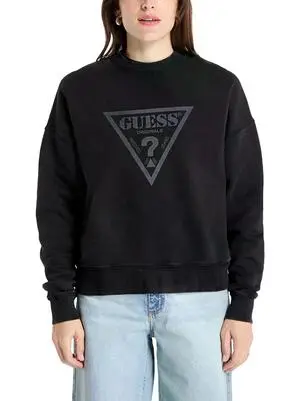 Guess Logo-print Pullover - Black