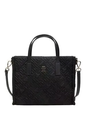 Tommy Hilfiger Quilted Monogram Tote Bag - Black