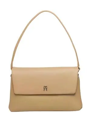 Tommy Hilfiger Foldover Tote Bag With Logo Plaque - Neutrals