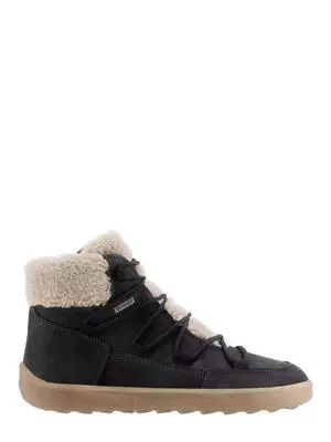 BE LENKA Shearling-trim Lace-up Boots - Black