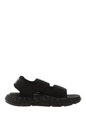 EA7 Kombat Touch-strap Sandals - Black
