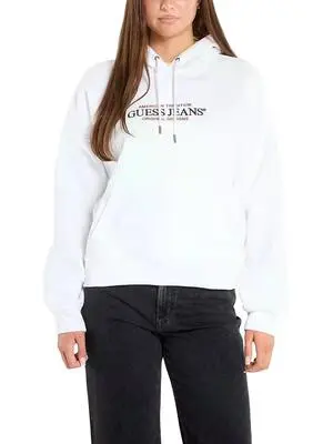 Guess Logo-print Hoodie - White