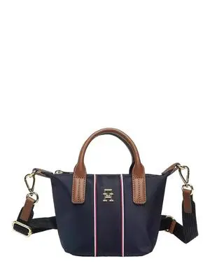Tommy Hilfiger Signature Striped Logo-plaque Tote Bag - Blue