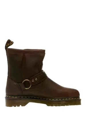 Dr. Martens Aniston Harness Leather Boots - Brown