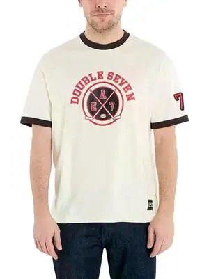 EA7 Graphic-print T-shirt - Neutrals