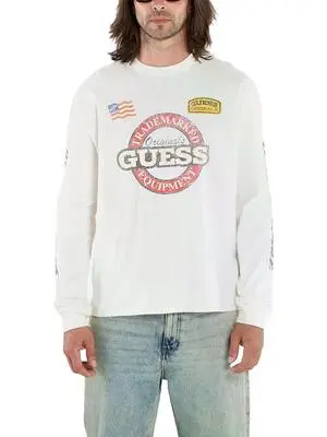 Guess Originals Cn Ls Int Race T-shirt - Neutrals