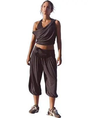 Free People Downtown Cupro Set - Black