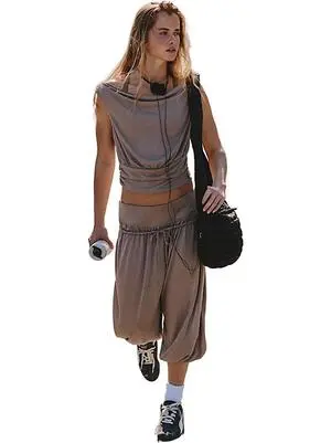 Free People Downtown Cupro Set - Fossil