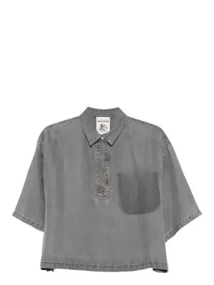 SEMICOUTURE Shana Short-Sleeve Shirt Grey