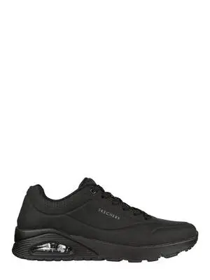 Sketchers Uno-stand On Air Perforated-detail Air-cooled Sneakers - Black